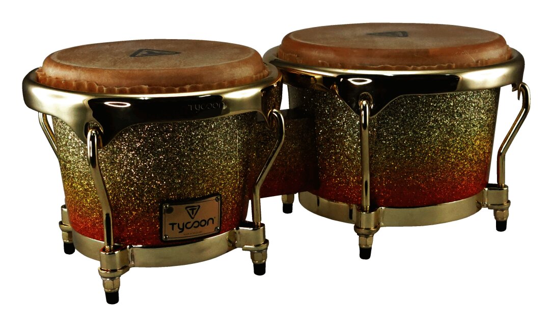 Master Platinum Sunrise Fade Series Bongos: 7 inch. & 8-1/2 inch.